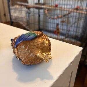 Other | Vintage Rucinni Rooster Trinket Box Jeweled With Swarovski ...
